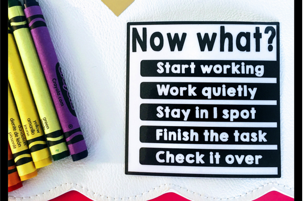 Now What Card for Off Task Behavior Behavior Intervention | The ...